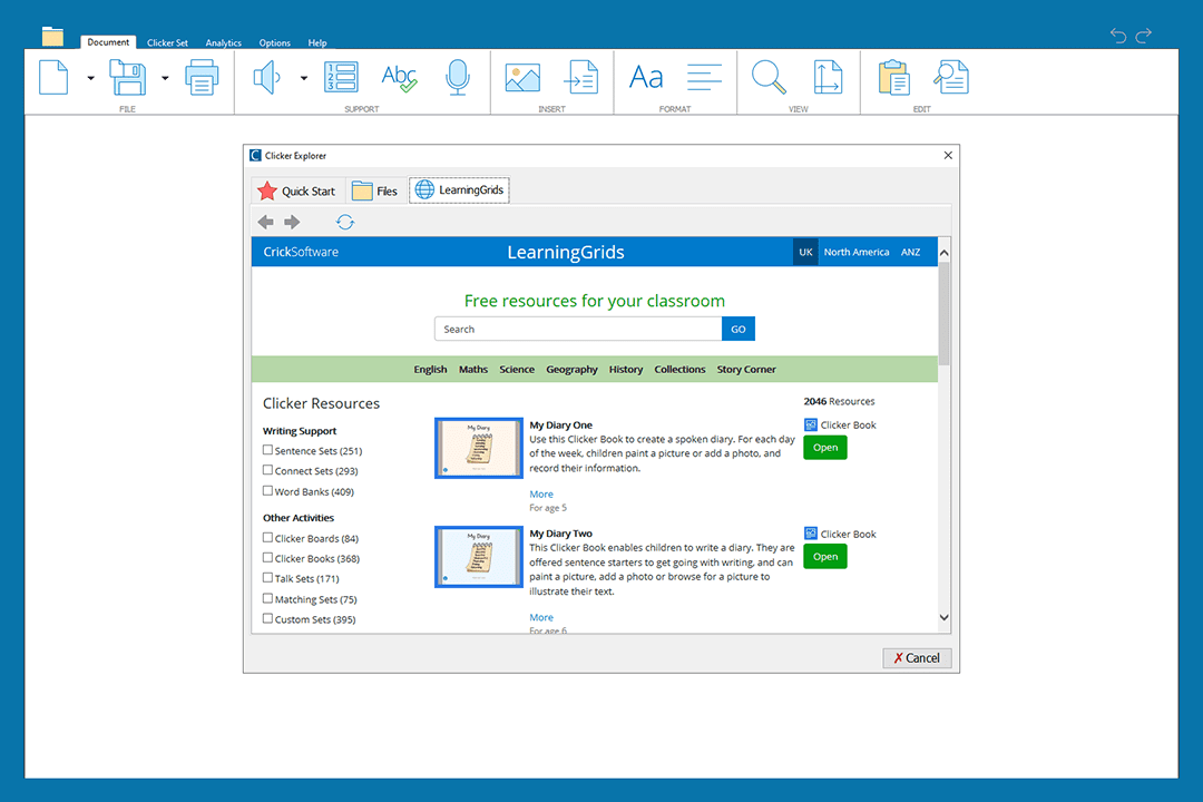 LearningGrids tour - Crick Software US